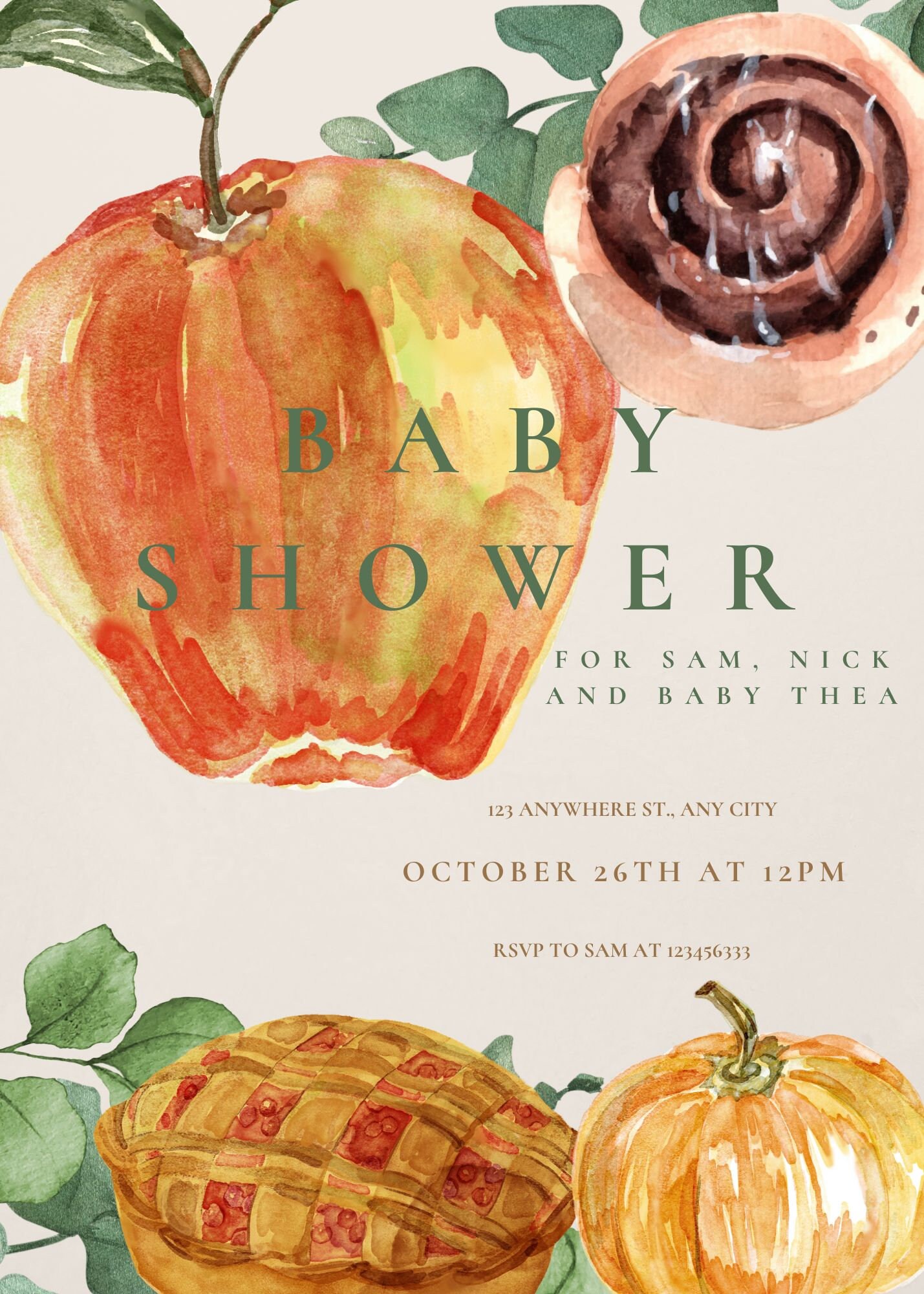 Editable Fall-themed Baby Shower - Etsy