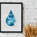Oceans Drop, FINE ART PRINT, Aquarell Malerei, Meer, Blau, See - Etsy.de