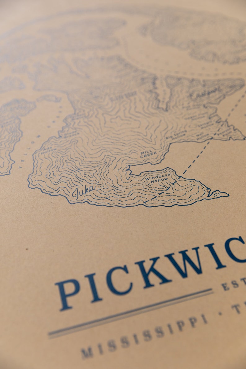 Pickwick Lake Map Poster | Etsy