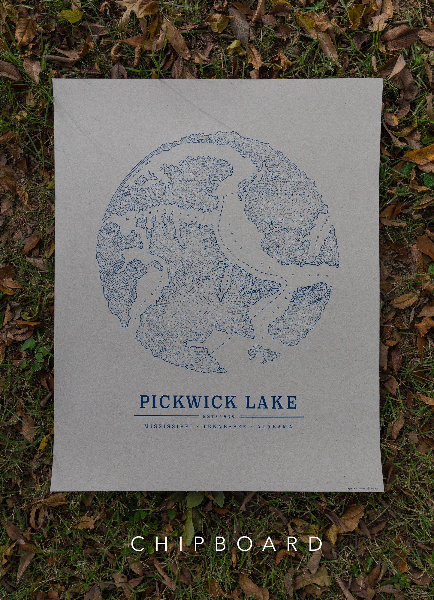 Pickwick Lake Map Poster | Etsy