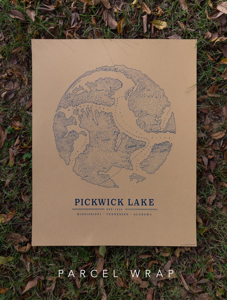 Pickwick Lake Map Poster | Etsy