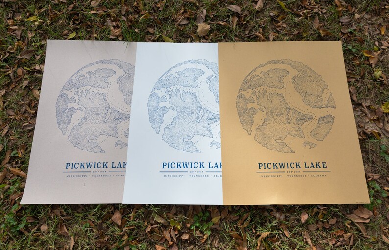 Pickwick Lake Map Poster | Etsy