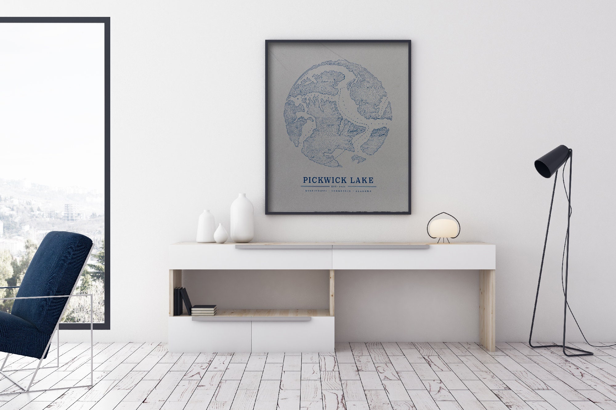 Pickwick Lake Map Poster | Etsy