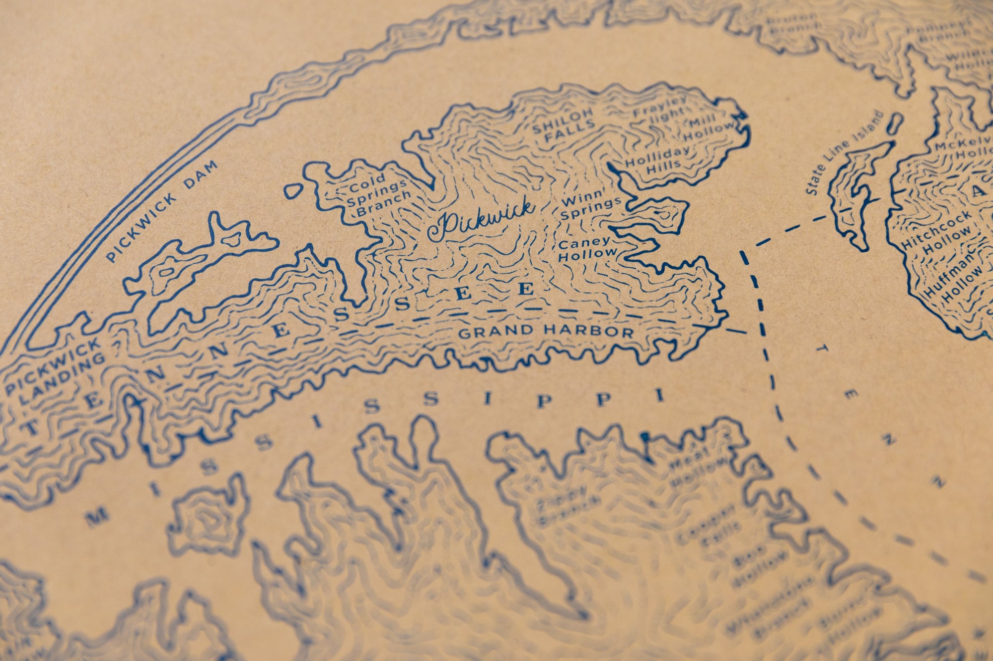 Pickwick Lake Map Poster | Etsy