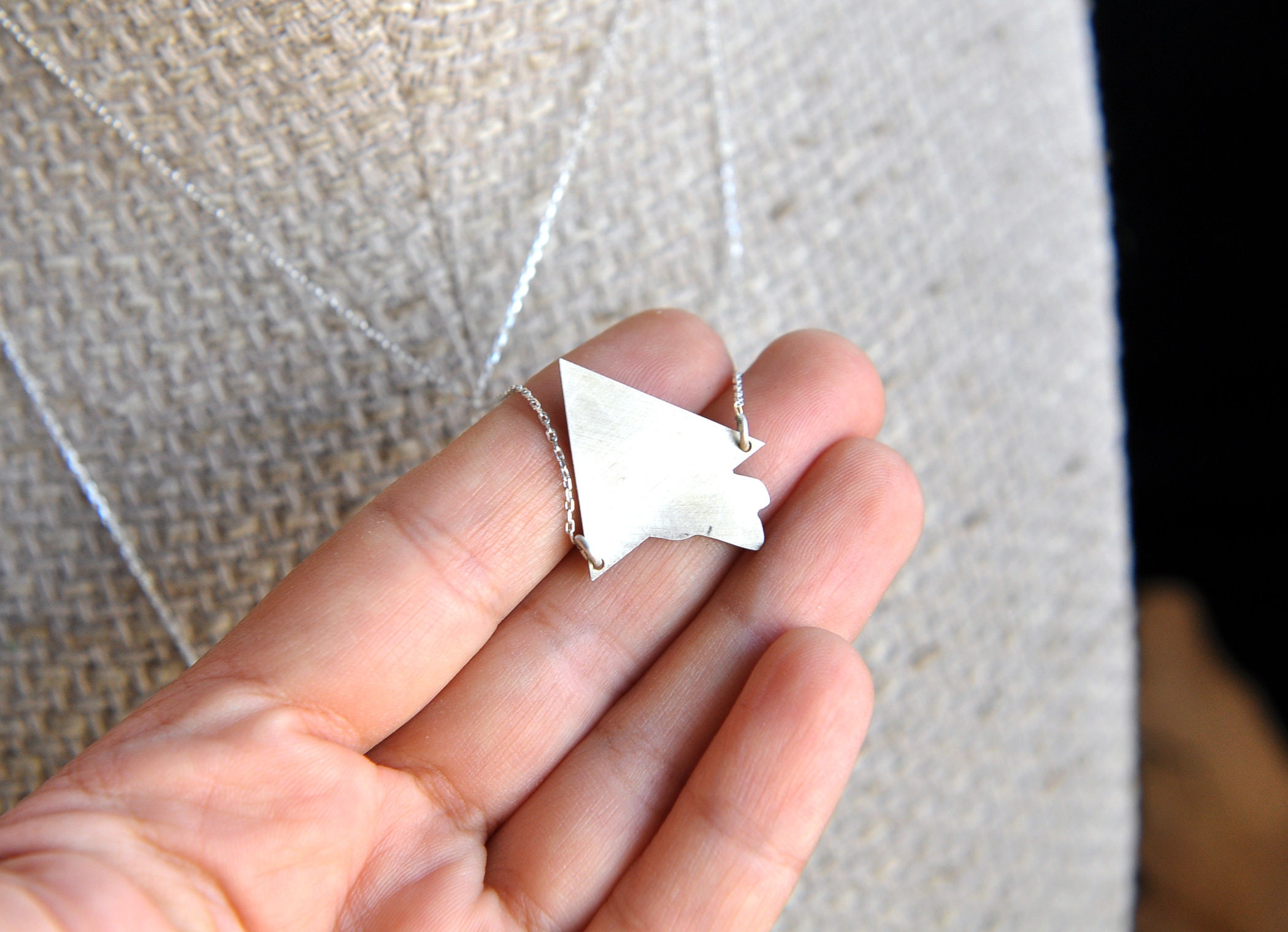 Wolf Necklace Mountain Jewelry Pine Tree Pendant Silver - Etsy