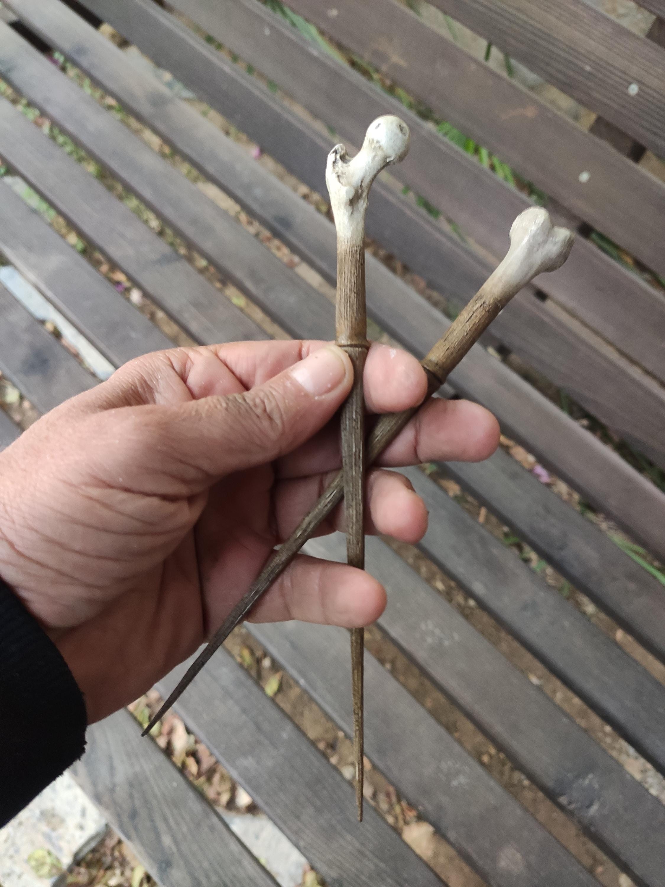 Bone Hair Sticks, Gothic Hair Bun Holder, Gothic Wedding Accessory - Etsy