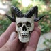 DECORATIVE Realistic Skull, Horned Vampire Human Skull, Miniature Skull ...