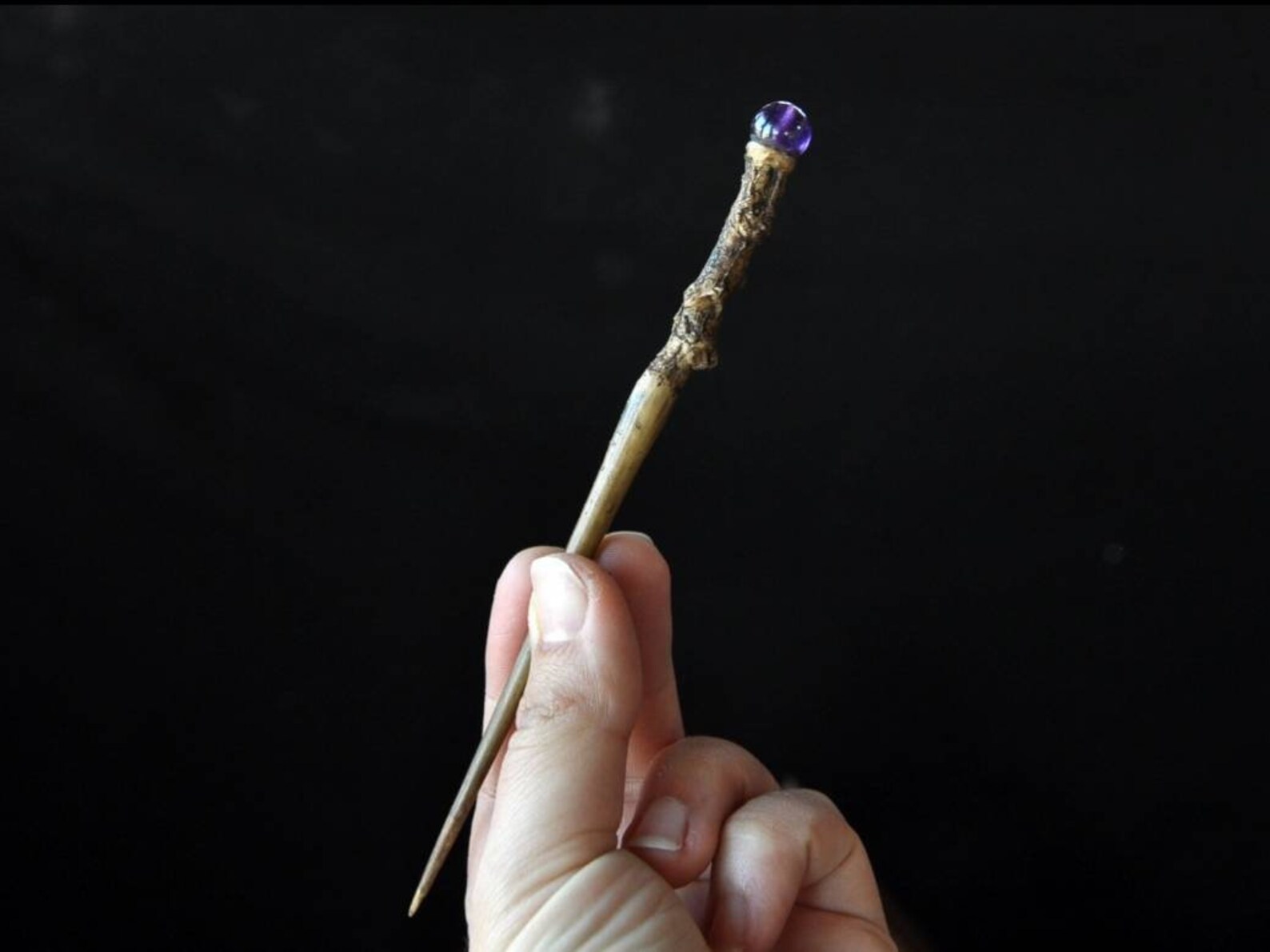 Realistic Human Skull Hair Sticks, Realistic Tree Branch Hair Wand ...