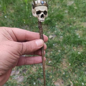 Crowned Human Skull Hair Stick Labradorite Gem Stone Hair - Etsy