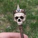 Crowned Human Skull Hair Stick Labradorite Gem Stone Hair - Etsy