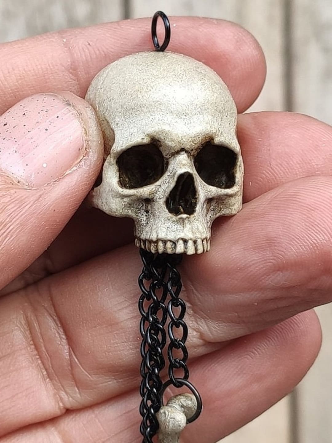 Etsy skull necklace store