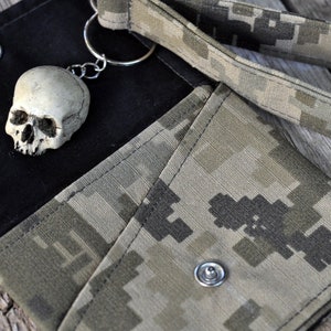 Skull Keychains, Gothic Style Key Fobs, Camouflage Fabric Keychain ...