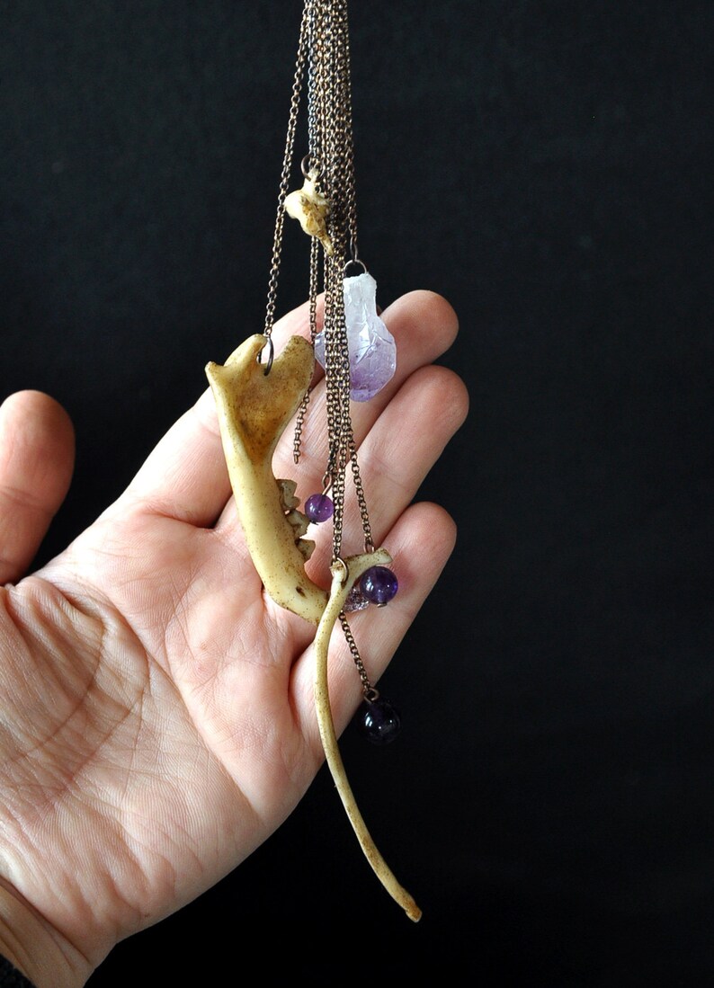 Realistic Jaw Bone Necklace Realistic Bones Gothic Style | Etsy