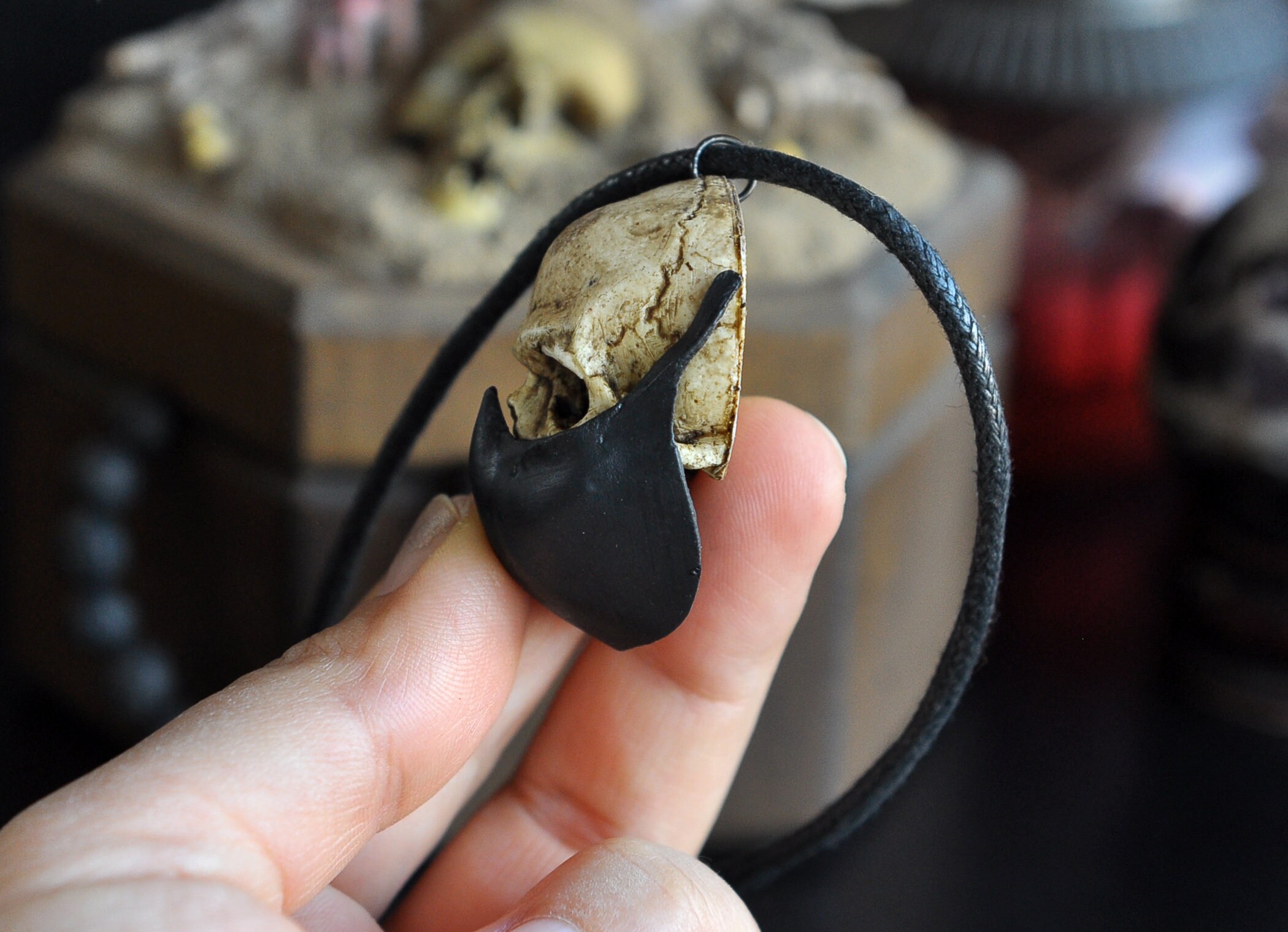 Masked Skull Pendant Realistic Human Skull Art Unisex Skull | Etsy