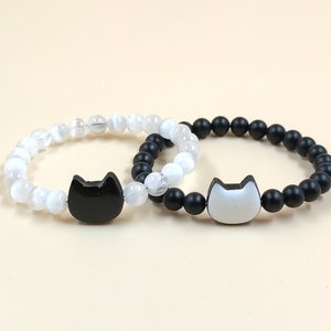 Matching Cat Mum Bracelet Black Cat Couple Bracelet Cat - Etsy