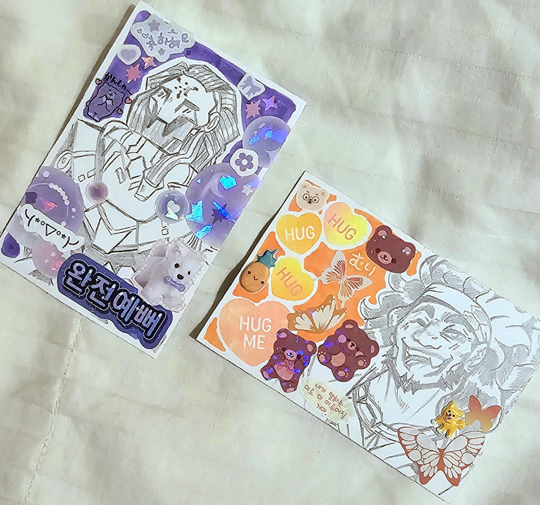 Mauga & Ramattra Deco Sketch Cards - Etsy