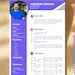 Purple Resume Template: Modern CV With Cover Letter (word) - Etsy