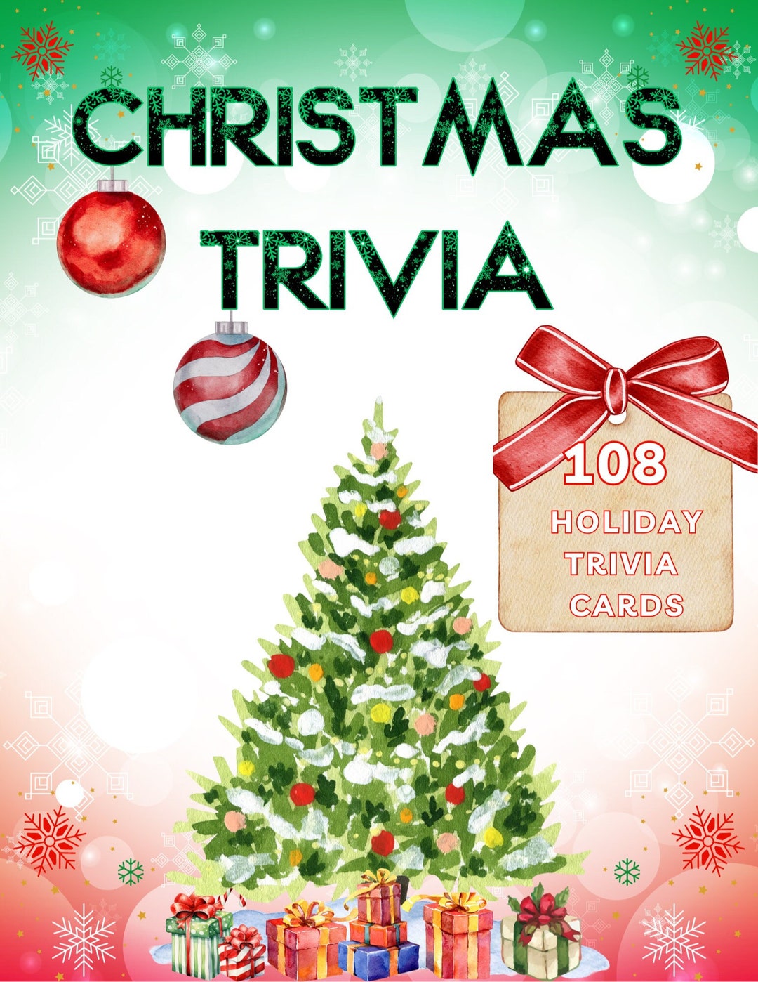 Christmas Trivia Game, Holiday Trivia Game, Christmas Printable Game ...