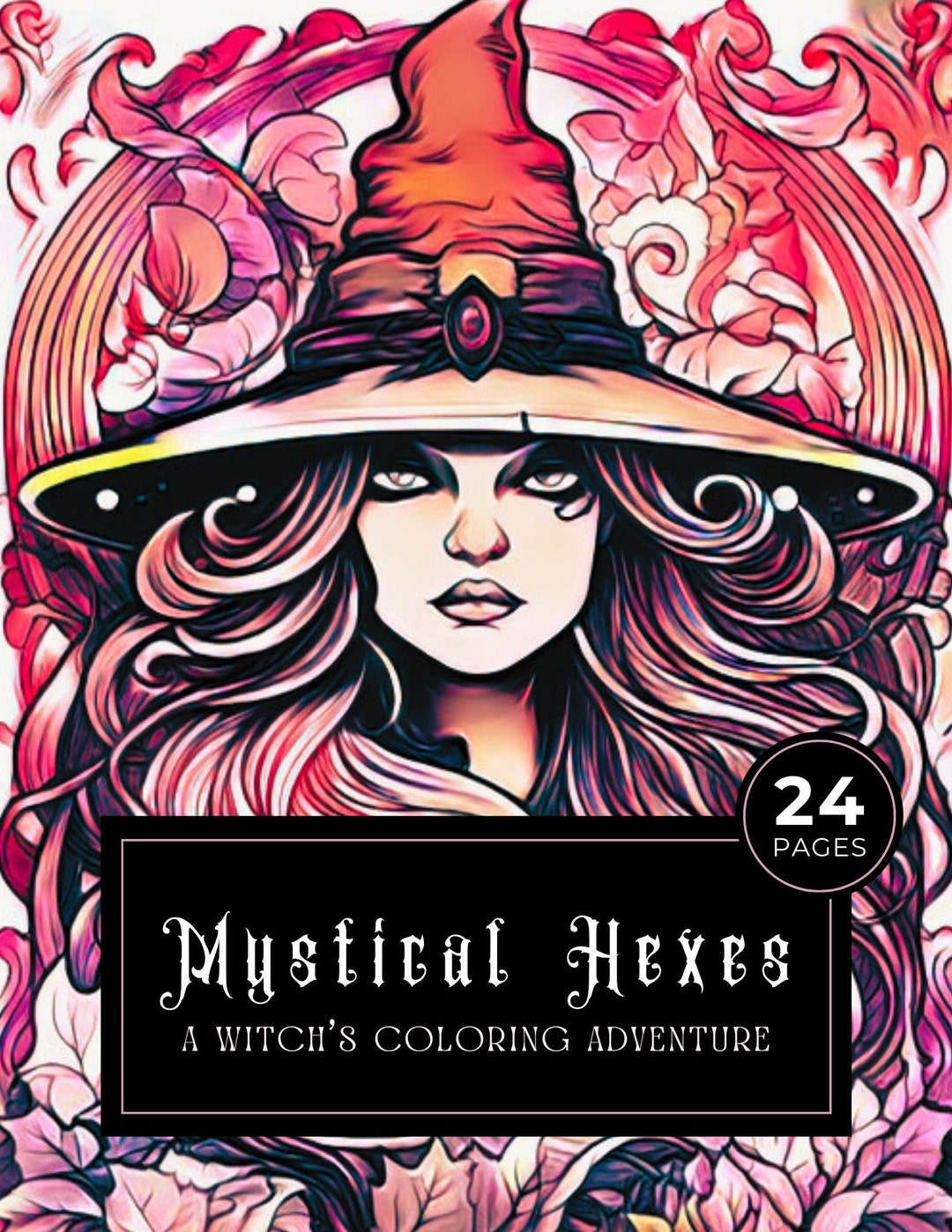 Witch Coloring Book: Mystical Hexes, Spellbinding Pages (PDF Pattern ...