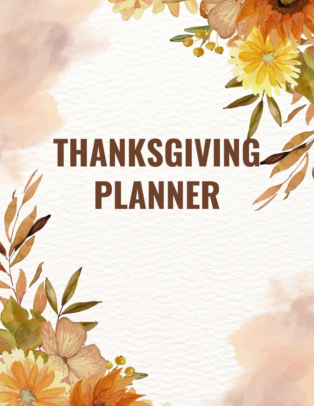 Thanksgiving Planner, Printable Planner, Thanksgiving Printable Planner ...