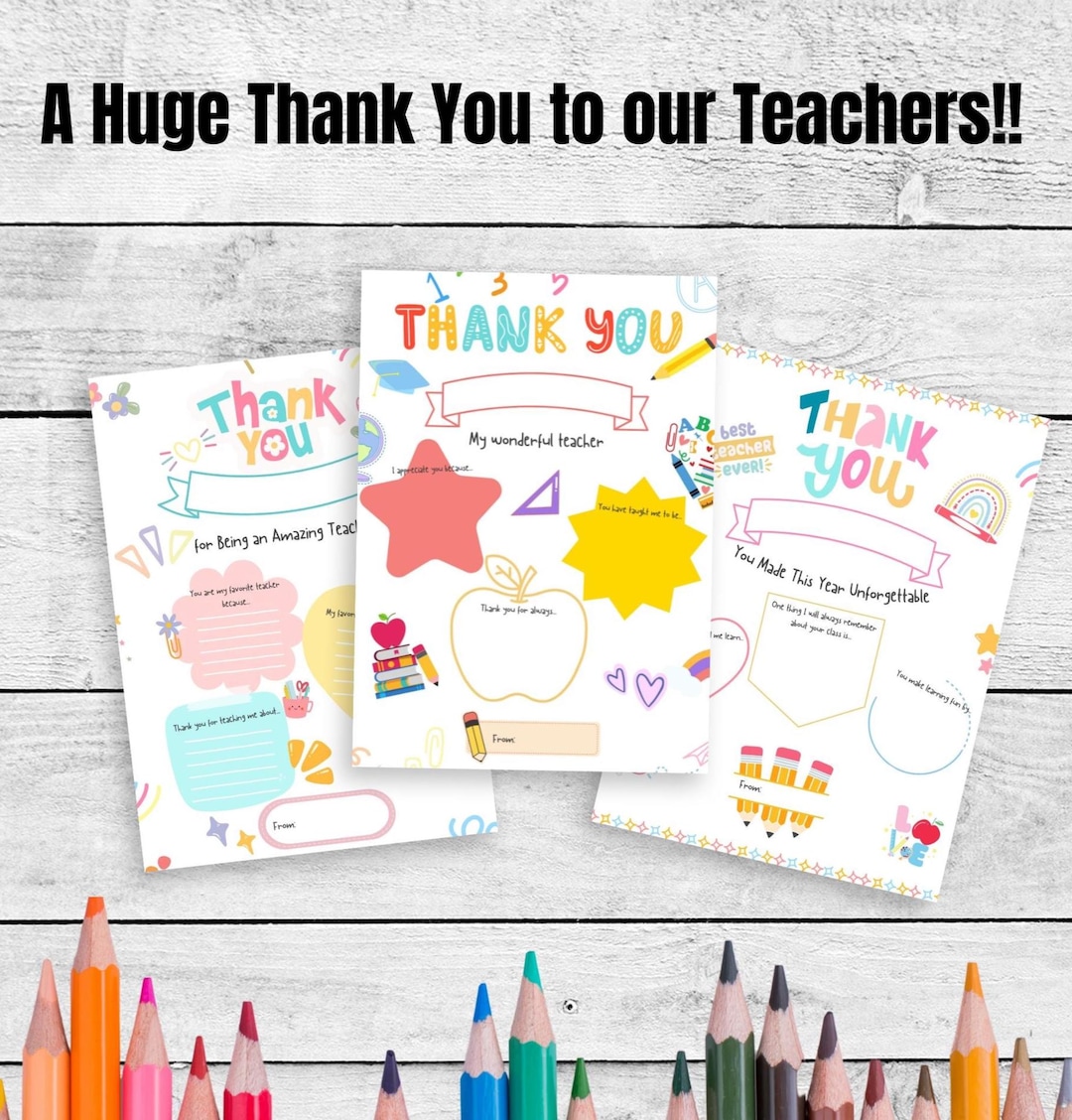 Teacher Appreciation Coloring Pages: Thank You Gift for Students ...