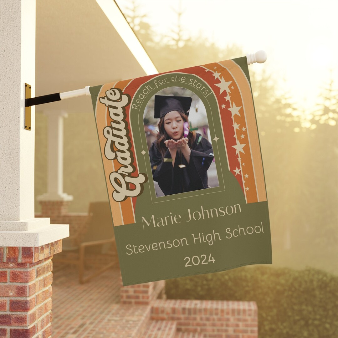 Custom Photo Graduation Flag College Grad Flag College Class of 2024 ...