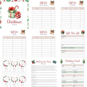 Christmas Planner Printable, Holiday Planner, Gift Budget Planner, Xmas ...