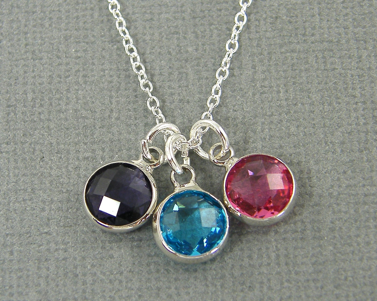 Custom Birthstone Necklace Personalized Mother's - Etsy