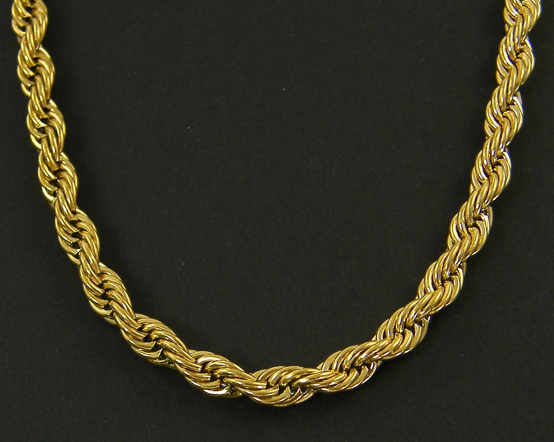 Men's Gold Rope Chain Necklace 18 24 26 Inch Rope Chain | Etsy