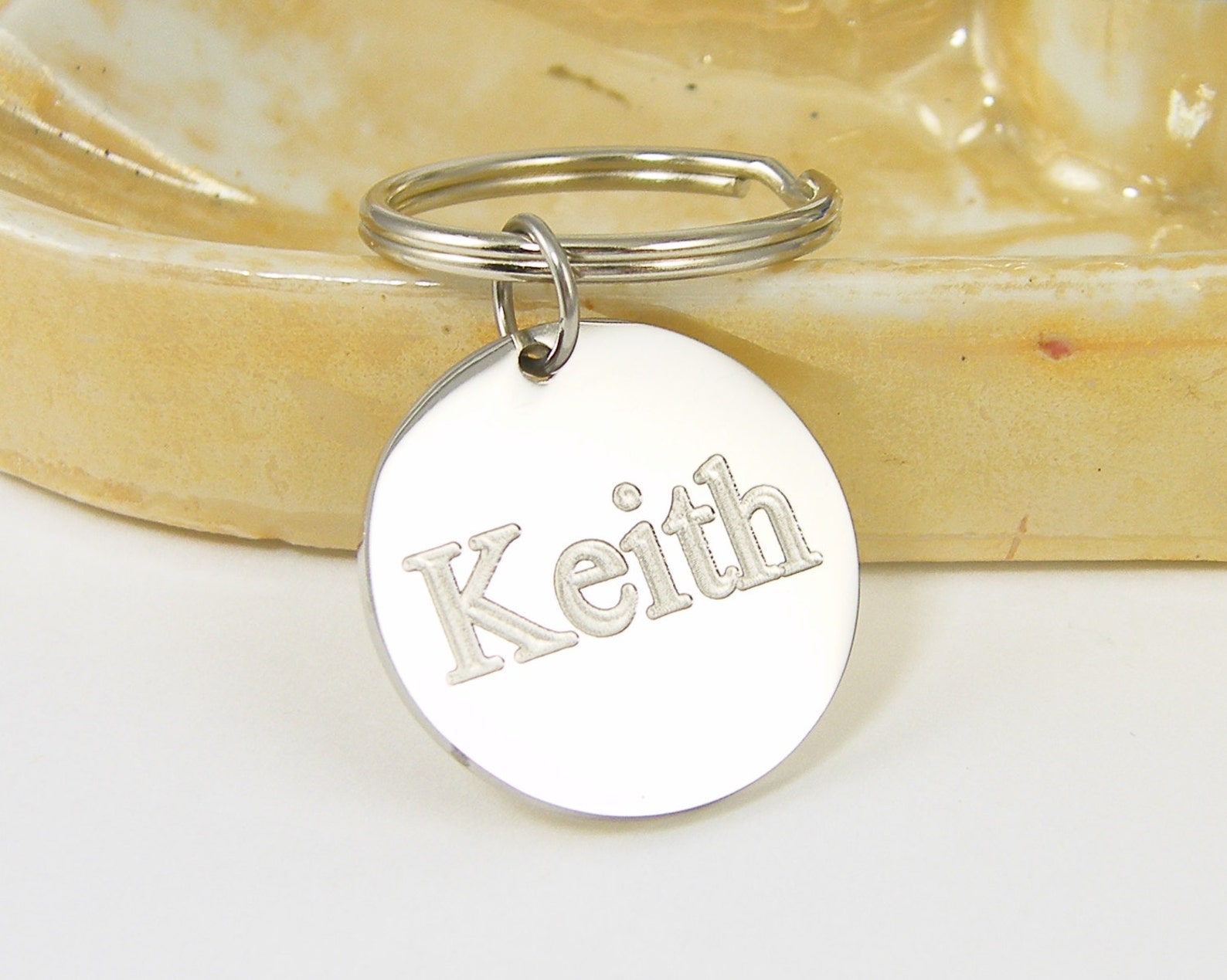 Mens Engraved Keychain Personalized Steel Key Ring Key Chain - Etsy