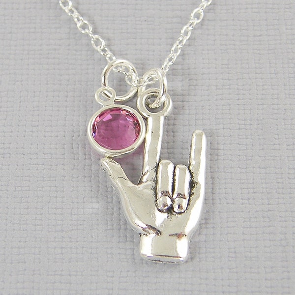 Asl I Love You Necklace - Etsy