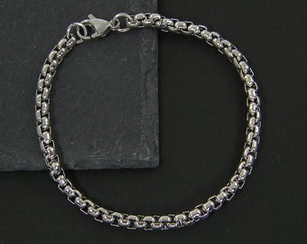 Box Link Bracelet | Etsy