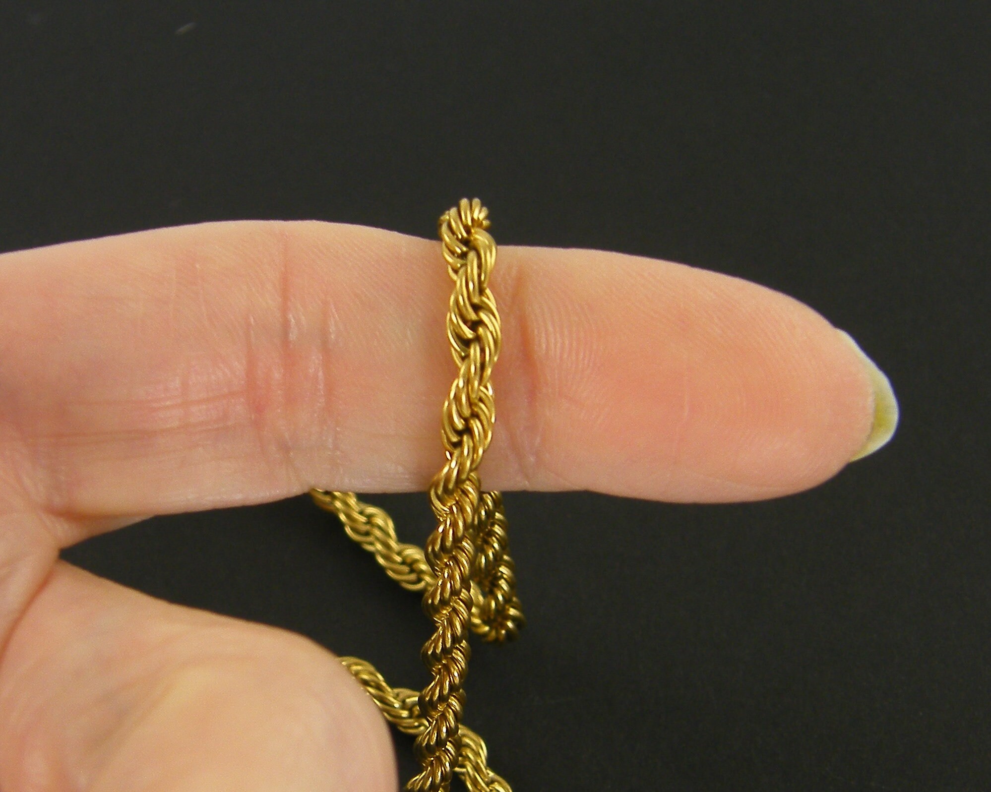 Men's Gold Rope Chain Necklace 18 24 26 Inch Rope Chain | Etsy