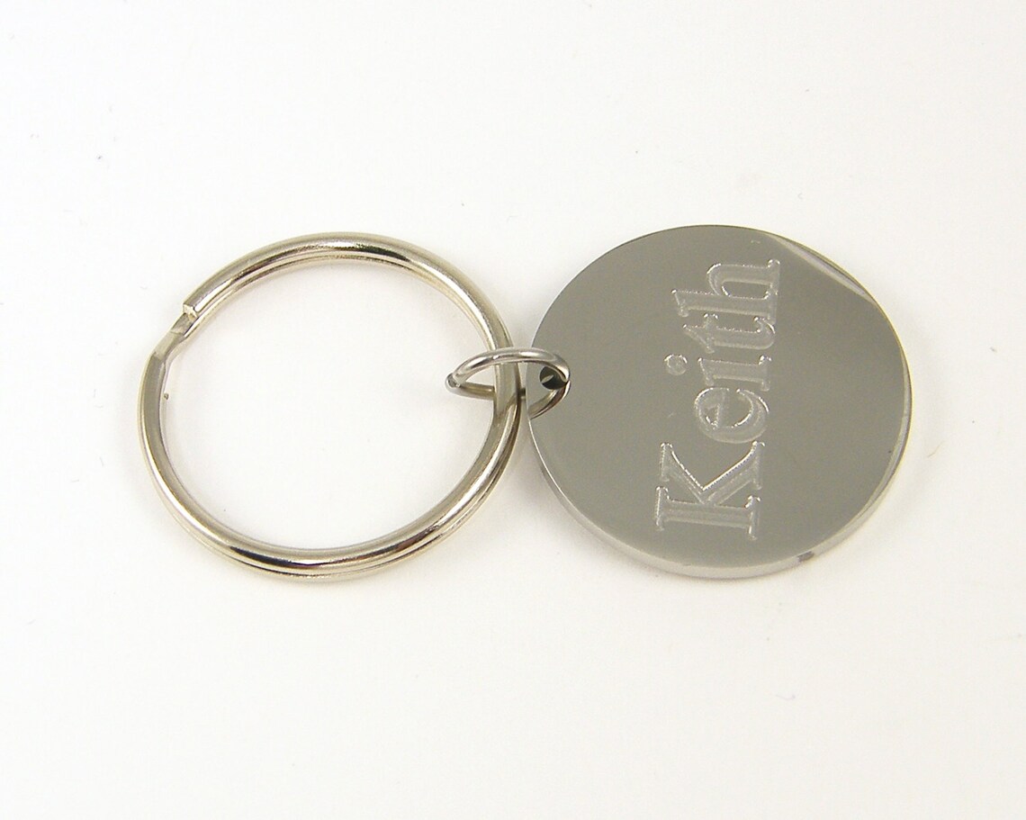 Mens Engraved Keychain Personalized Steel Key Ring Key Chain - Etsy