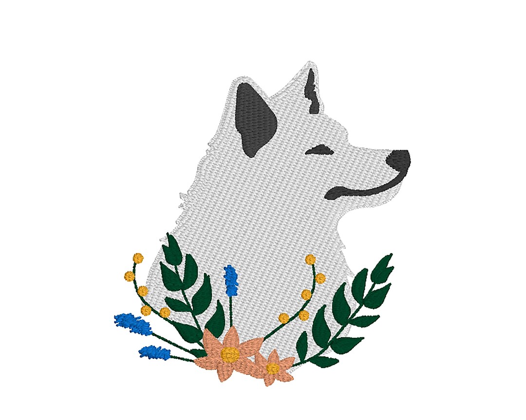 Small Wolf Machine Embroidery Design, Woodland Digital Download ...