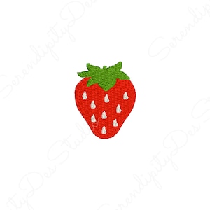 Mini Strawberry Machine Embroidery Design, Digital Download Embroidery ...