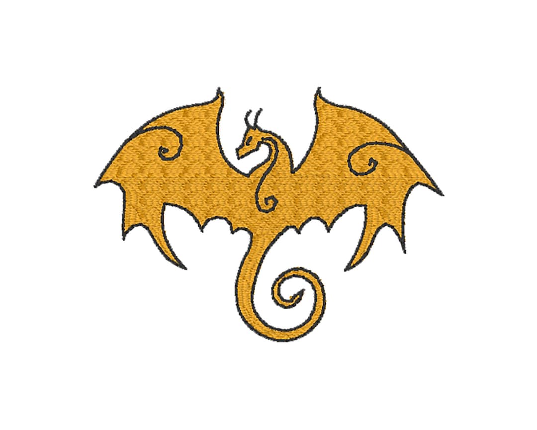Small Dragon Machine Embroidery Design, Digital Download Embroidery ...