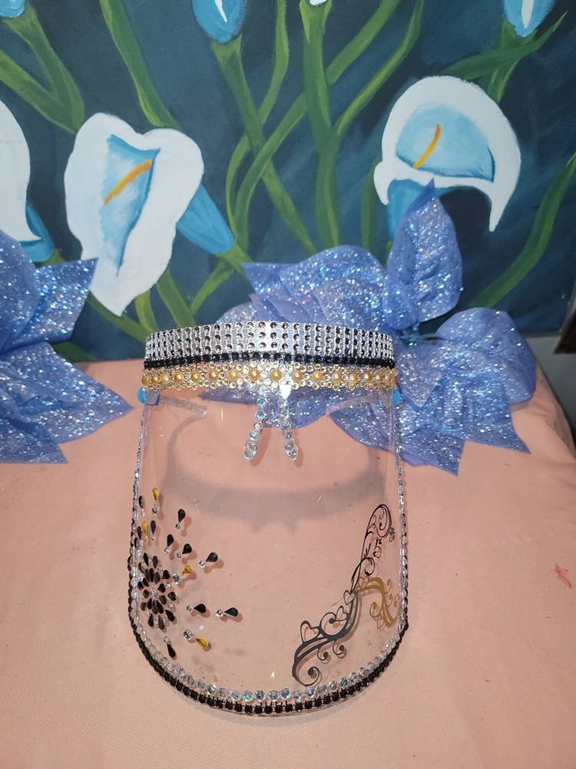 Cute Blinged Out Face Sheilds - Etsy
