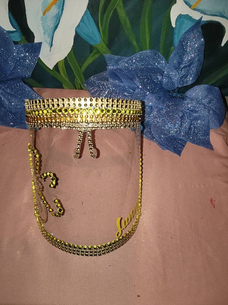 Cute blinged out face sheilds | Etsy