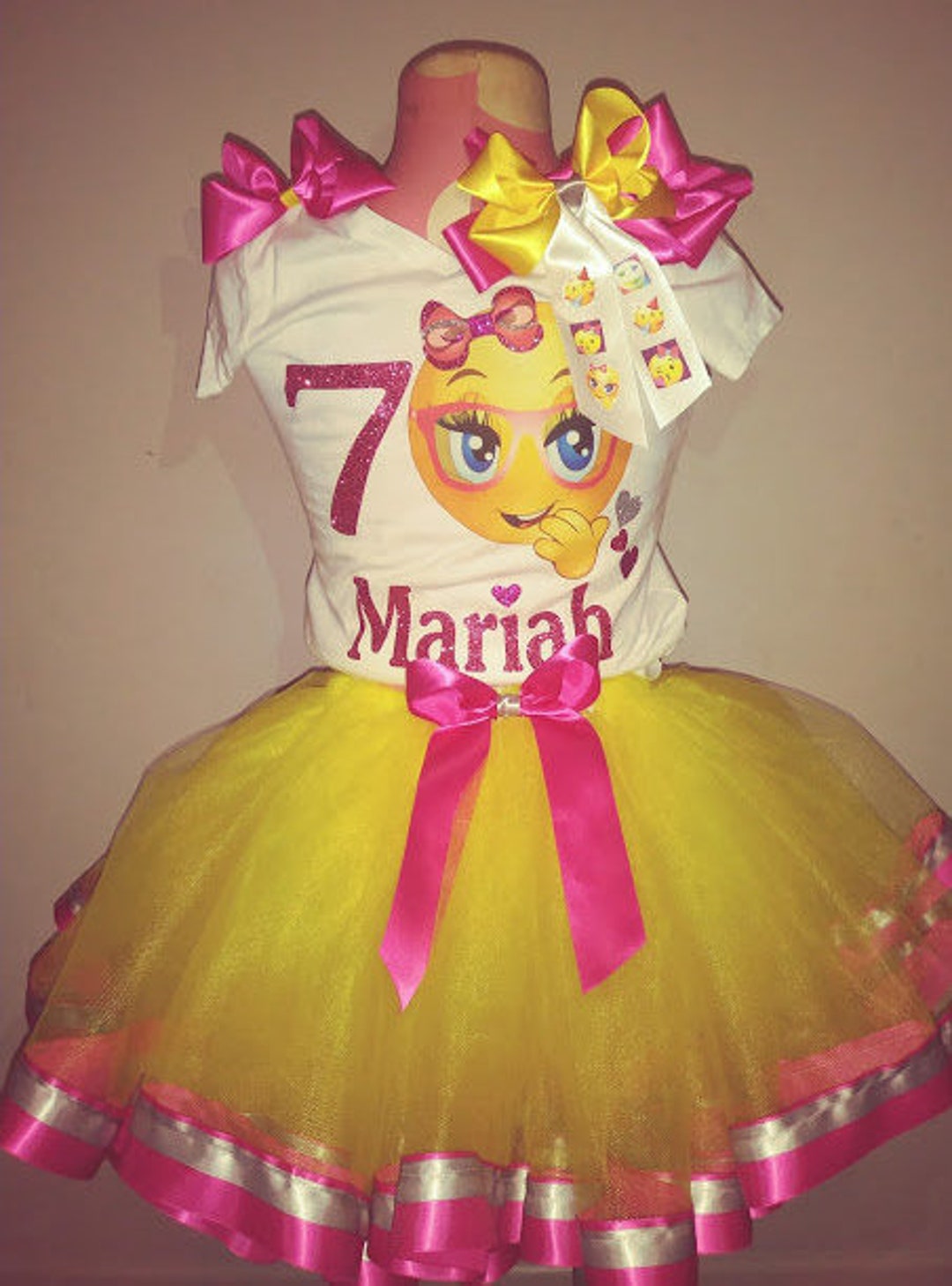 Emoji Birthday Tutu Set Outfit - Etsy