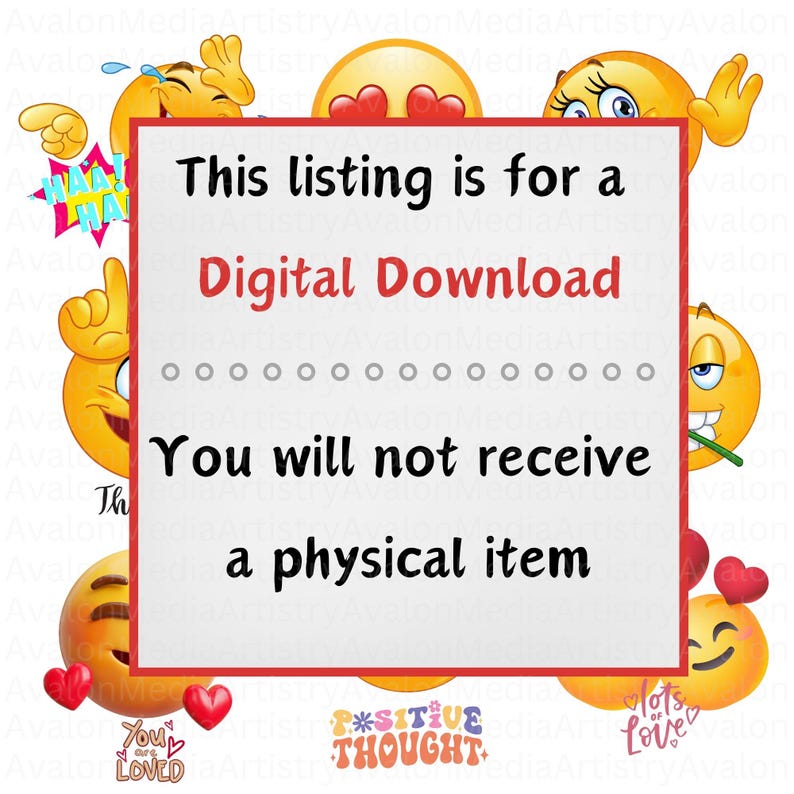 Emoji PNG Clipart Bundle: Smiley Faces for Scrapbooking (commercial Use ...