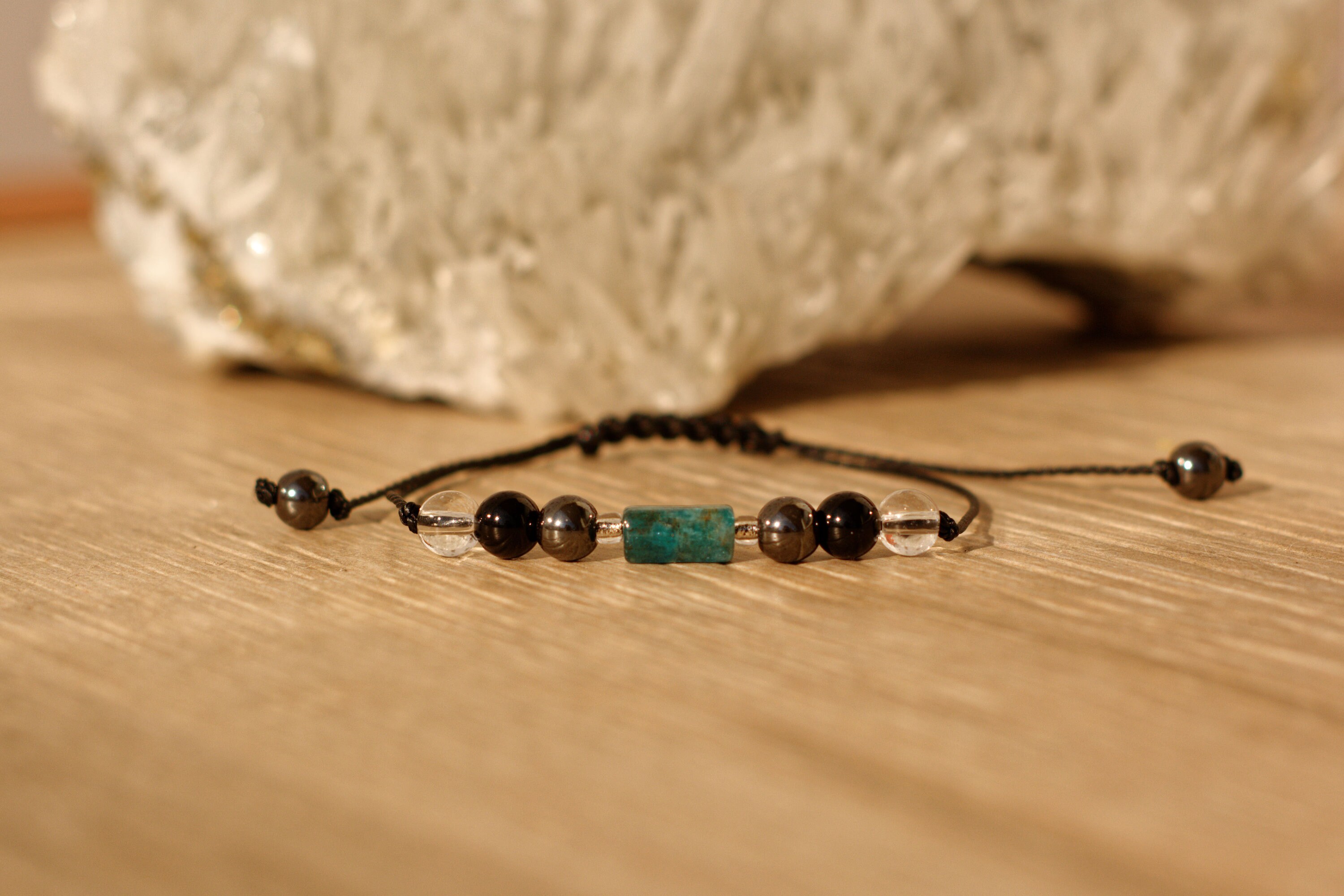 Raw Apatite Bracelet Tourmaline Bracelet Hematite Bracelet | Etsy