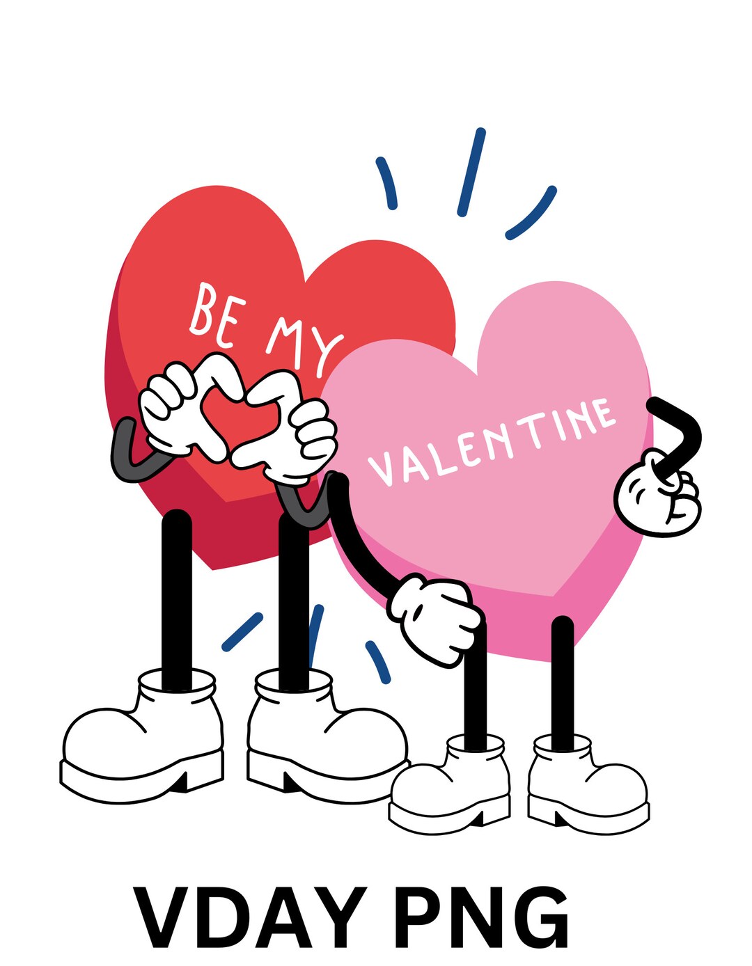 RETRO VALENTINES DAY, Cartoon Sweethearts, for Teachers, Kids, Mom ...
