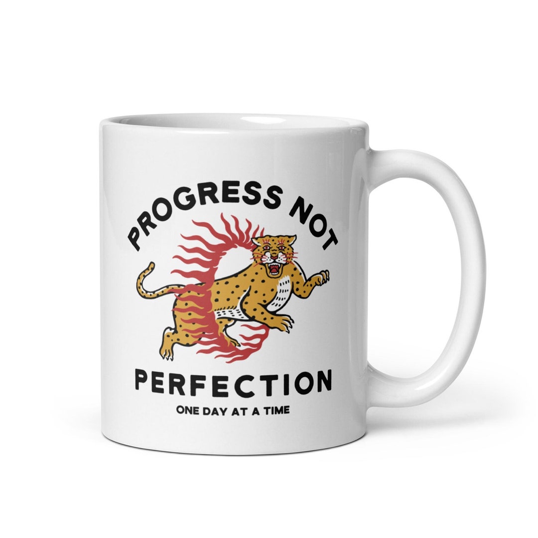 Recovery Mug, Progress Not Perfection Mug, Sobriety Gift, Sober ...