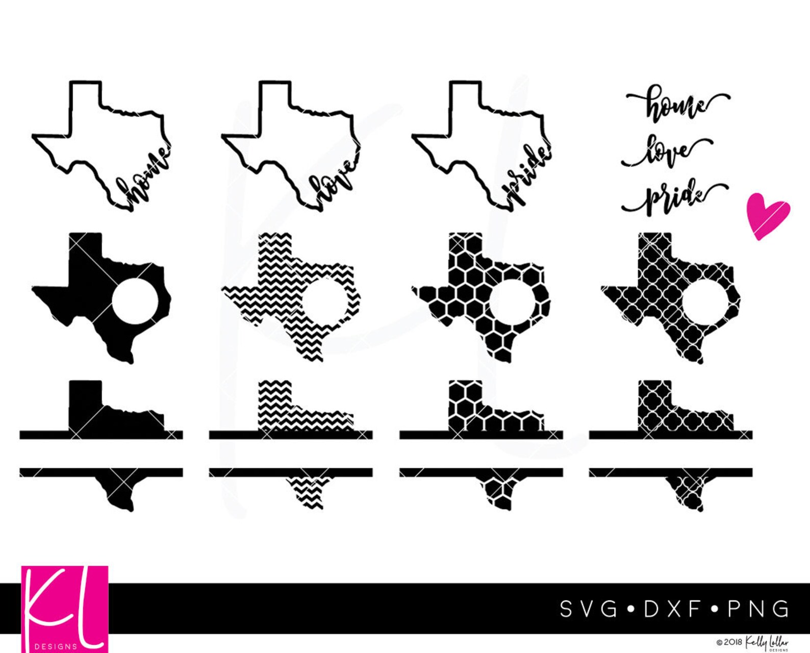 Texas Monogram svg cut files with Home Love Pride Quotes 11 | Etsy