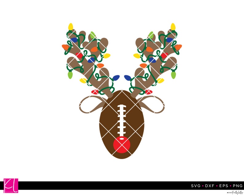 Christmas Football Reindeer SVG Cut Files | Etsy