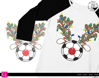 Christmas Football Reindeer SVG Cut Files | Etsy