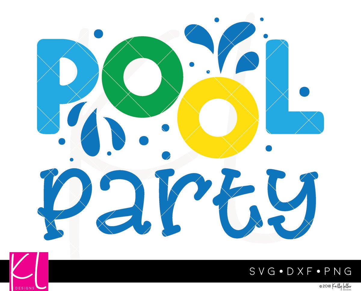 Pool Party svg cut file with Inner Tubes for Summer | Etsy