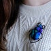 Bug Brooch, Blue Green Beetle Pin, Insect Jewelry, 3d Brooch, Coat ...