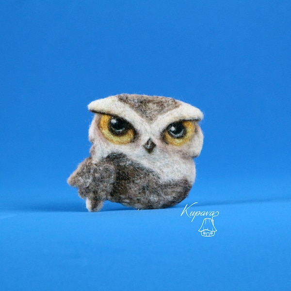 Felt Owl Brooch - Etsy